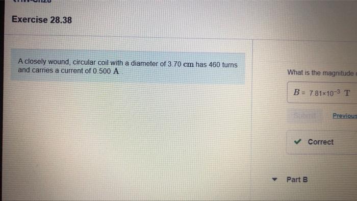 Solved Exercise 28.38 A closely wound, circular coil with a | Chegg.com