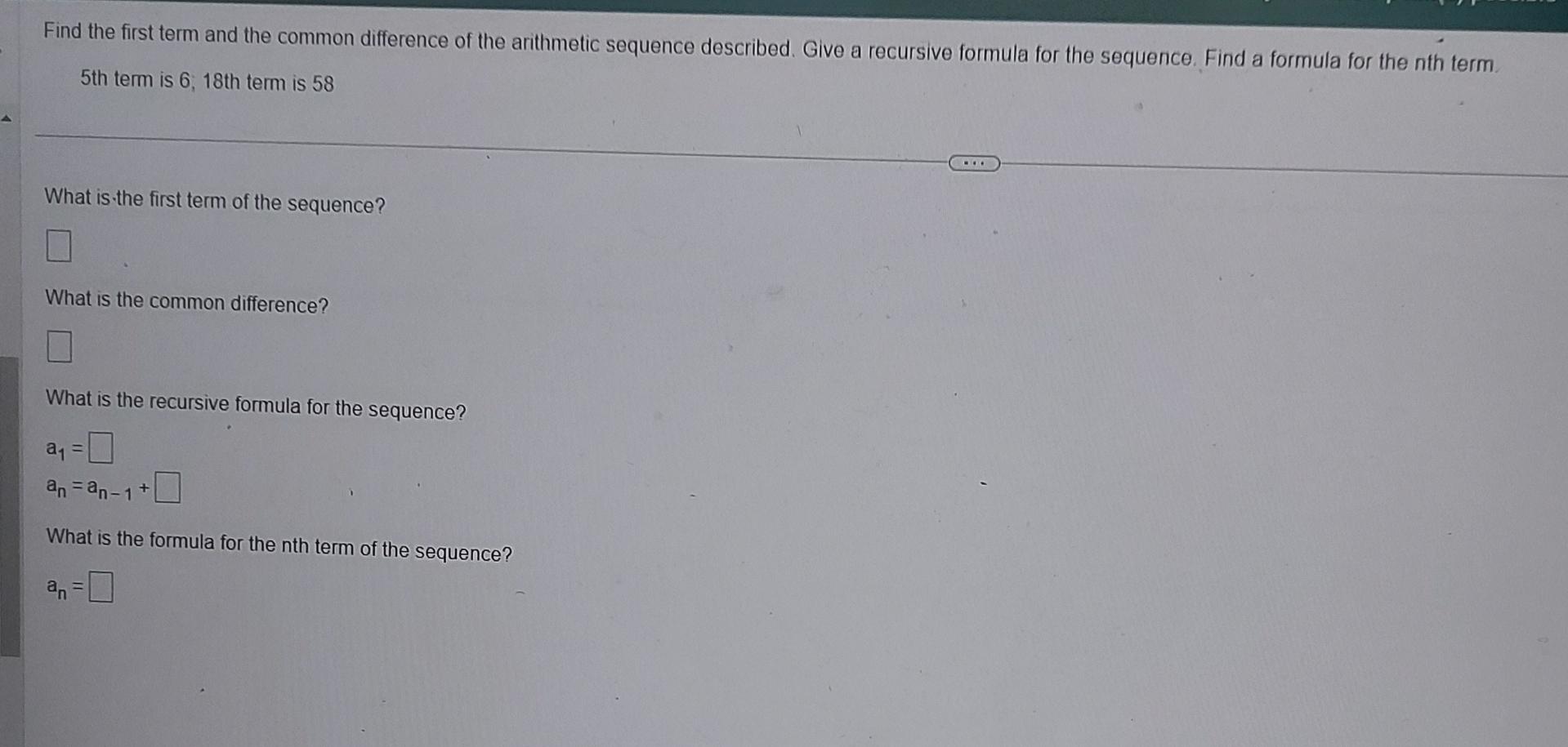 Solved Find the first term and the common difference of the | Chegg.com