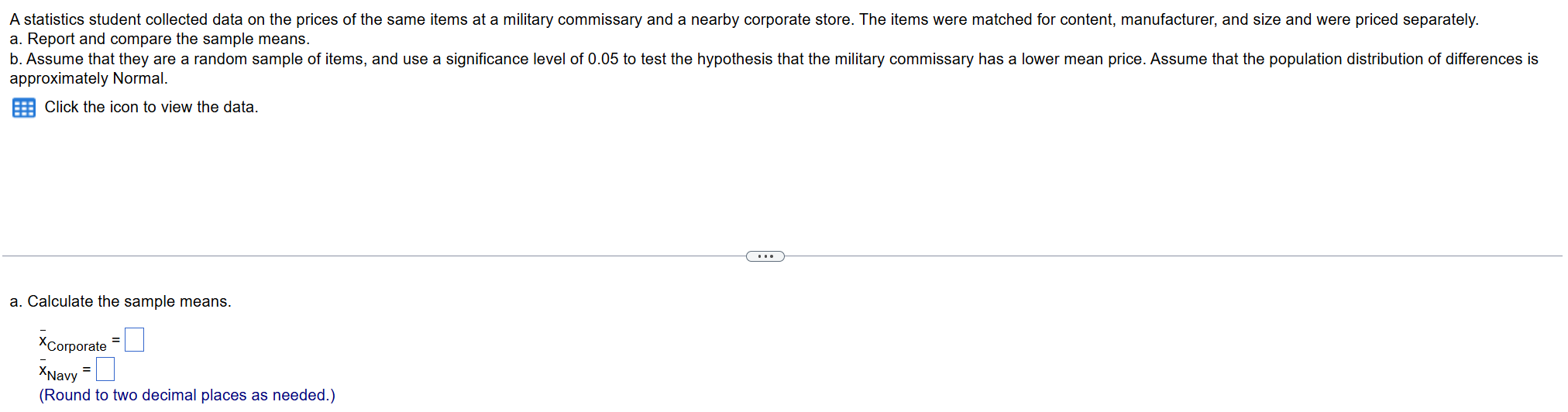 Solved A statistics student collected data on ﻿the prices of | Chegg.com