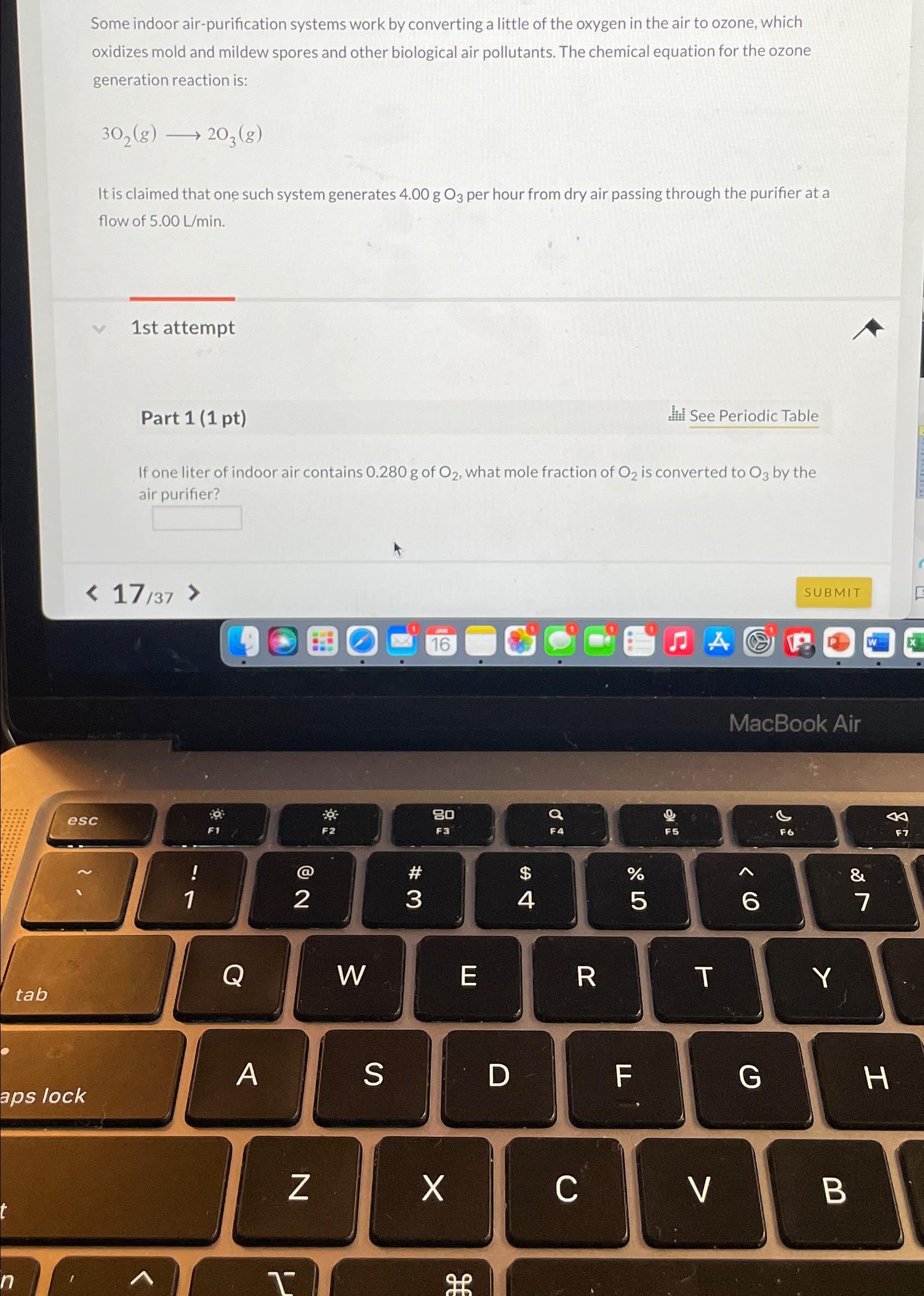 Solved So Endor air purification systems work by converting | Chegg.com