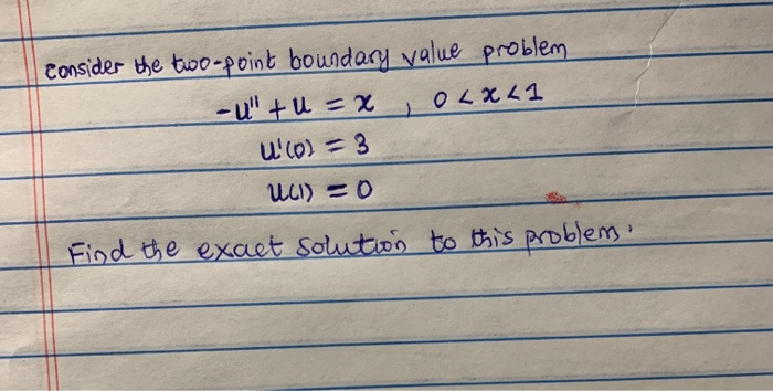 Solved | consider the two-point boundary value problem - | Chegg.com