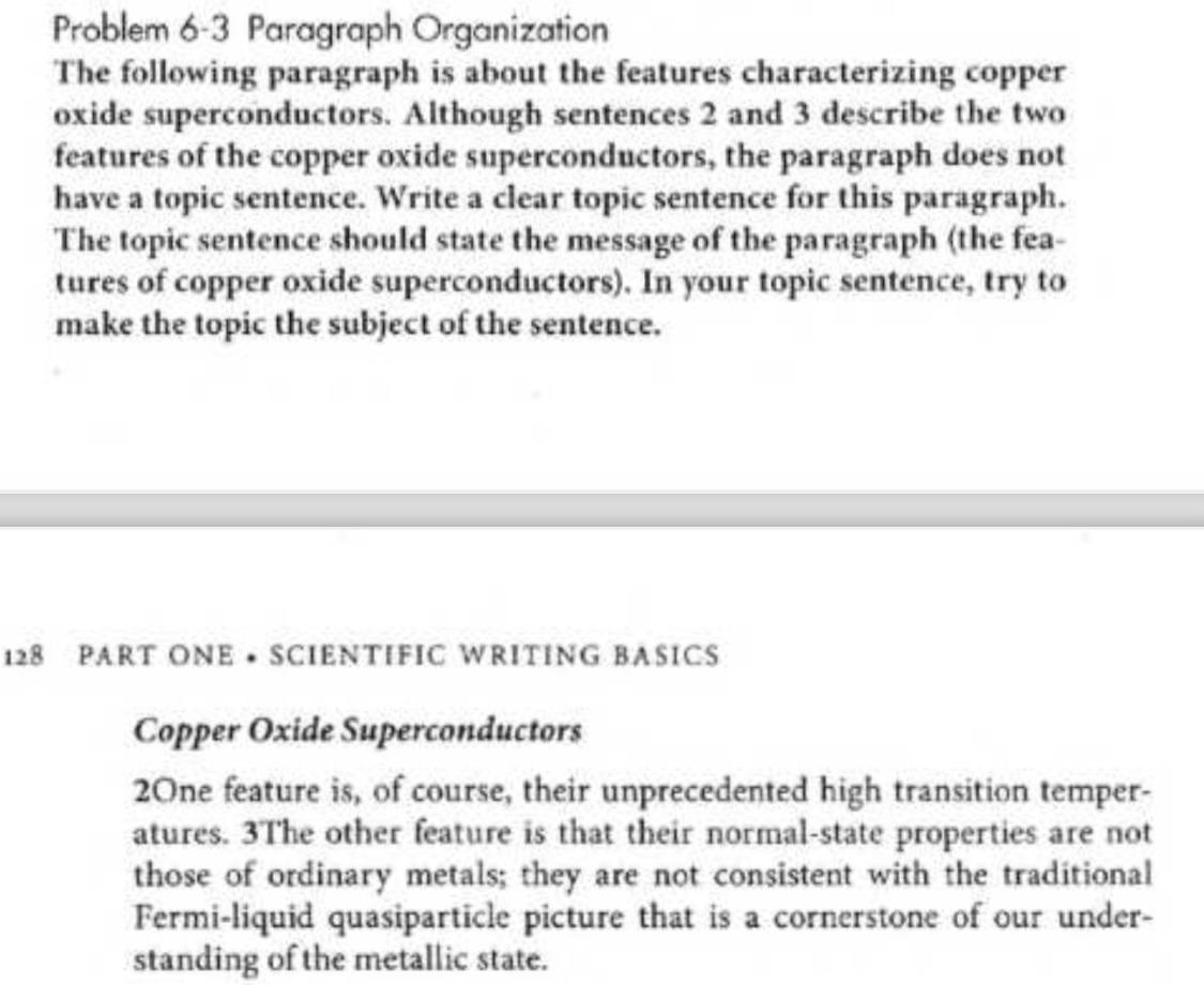 Solved Problem 6-3 ﻿Paragraph OrganizationThe following | Chegg.com