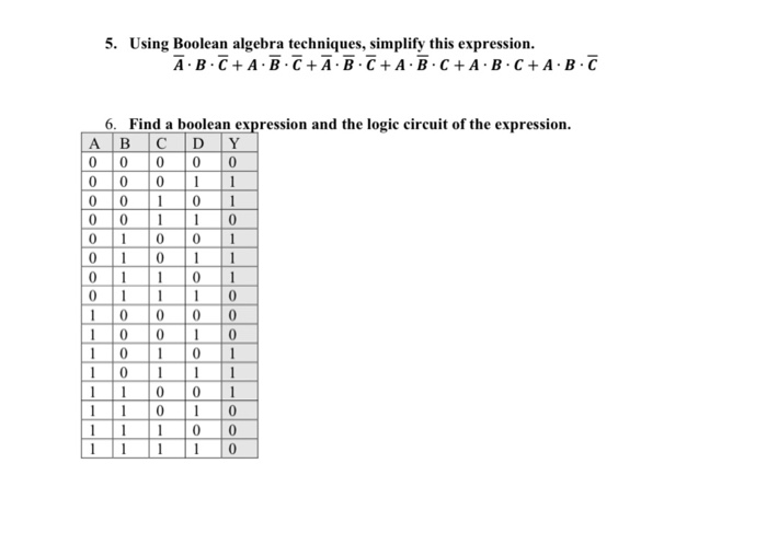 Solved 5. Using Boolean algebra techniques, simplify this | Chegg.com