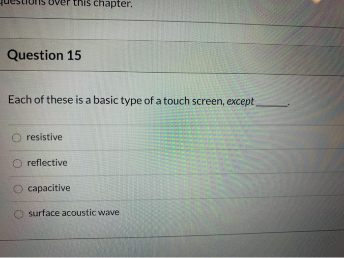 Solved this chapter. Question 15 Each of these is a basic | Chegg.com