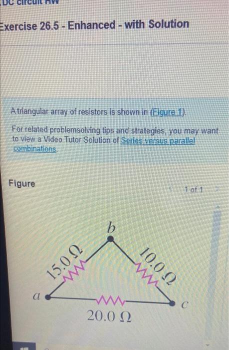 Solved Part A triangular array of resistors shown in For | Chegg.com