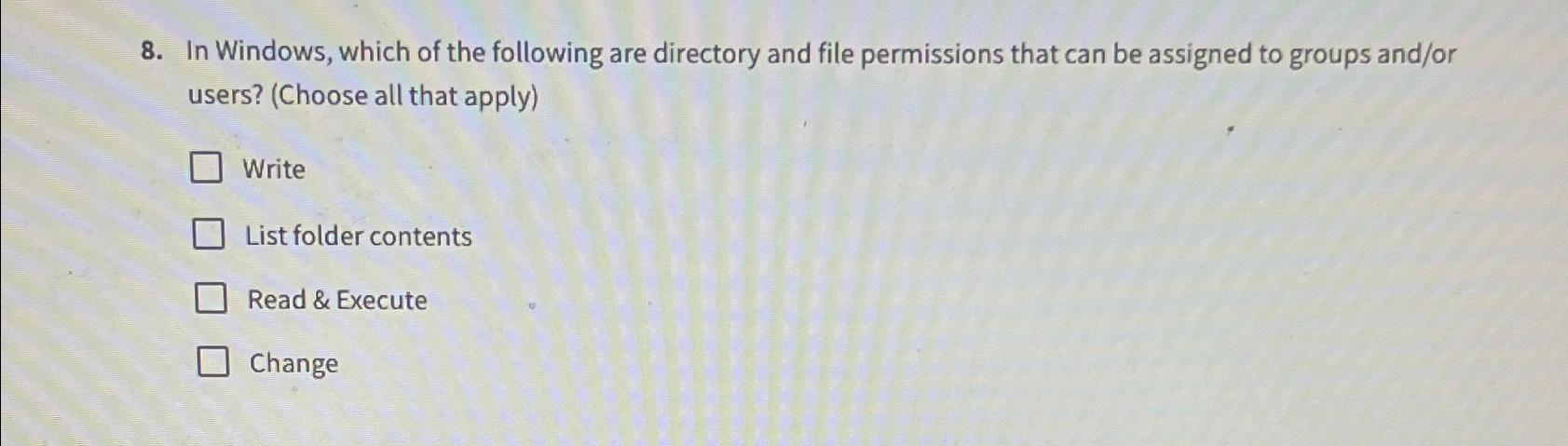 Solved In Windows, which of the following are directory and | Chegg.com