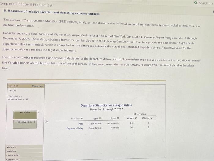 Q Search this Complete: Chapter 5 Problem Set 8. | Chegg.com