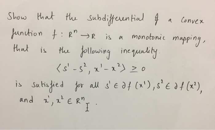 Solved a Conver is a is Show that the subdifferential of | Chegg.com