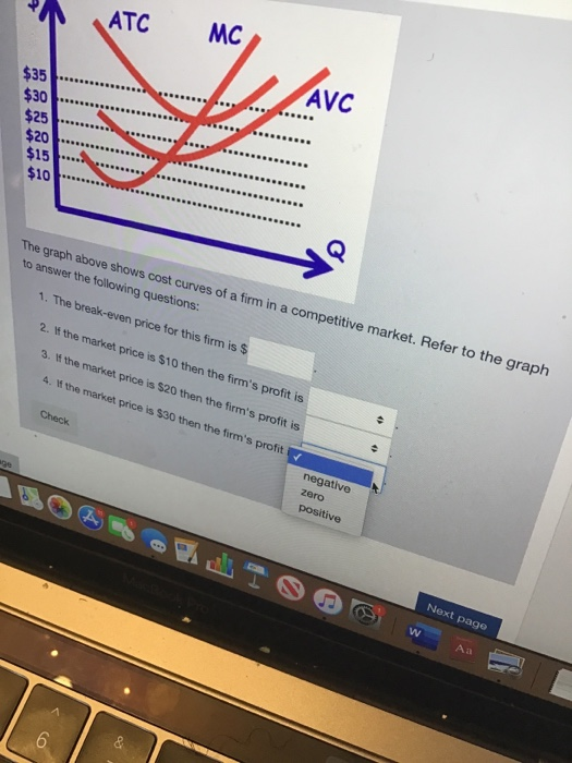 Solved ATC MC The graph above shows cost curves of a firm in | Chegg.com