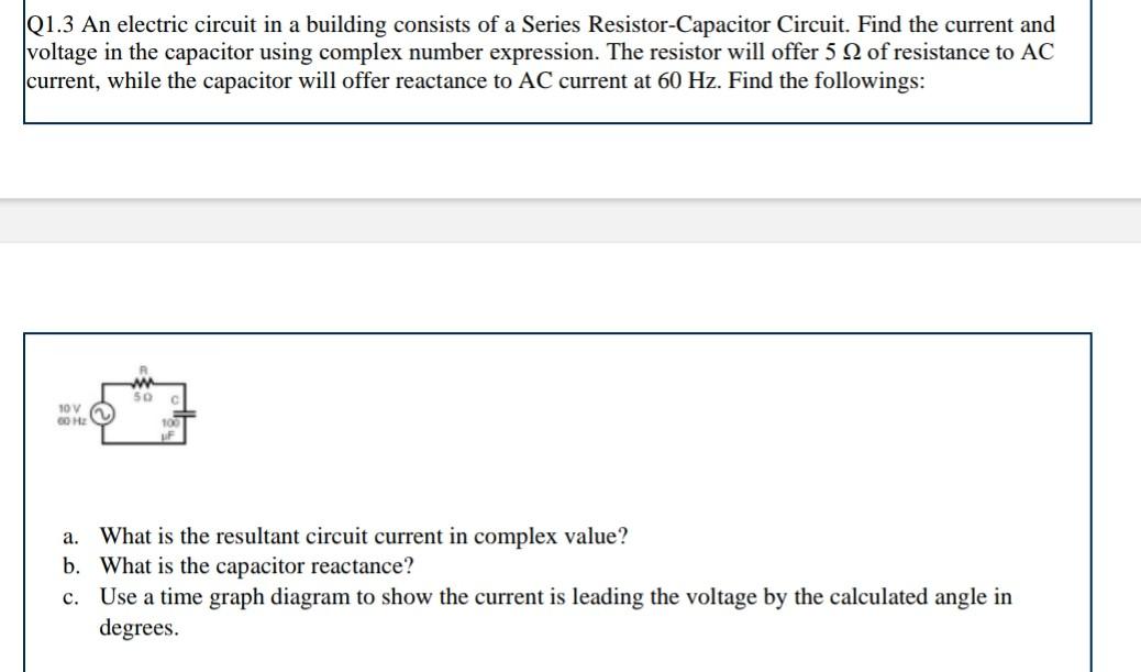 Solved Q1.3 An electric circuit in a building consists of a | Chegg.com
