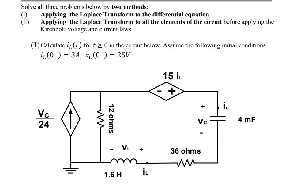 Solve all three problems below by two methods:(i) | Chegg.com