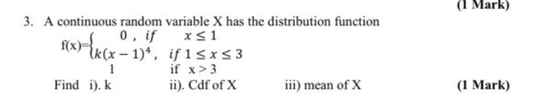 Solved answer for all the questions A continuous random | Chegg.com