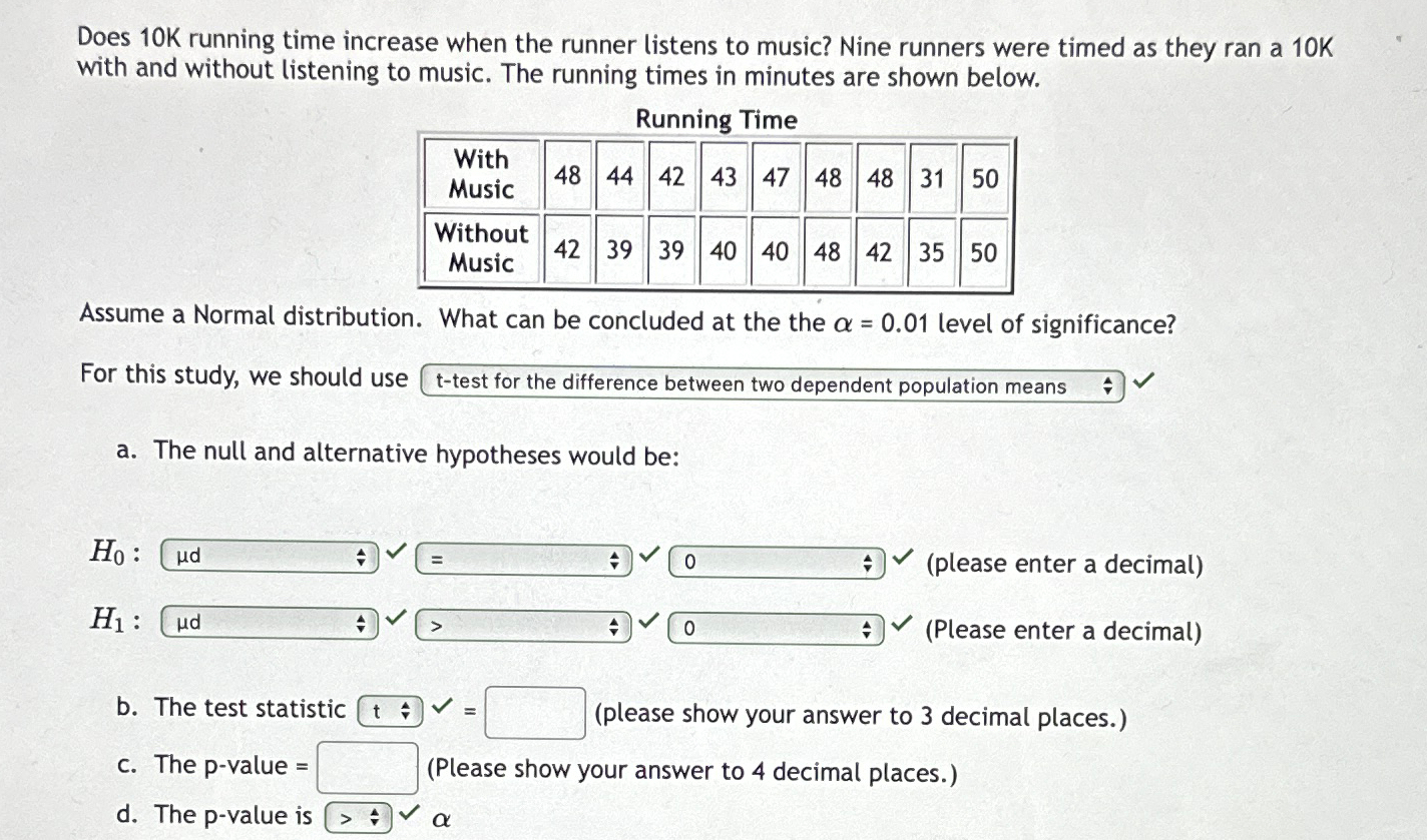 Solved Does 10K ﻿running time increase when the runner | Chegg.com