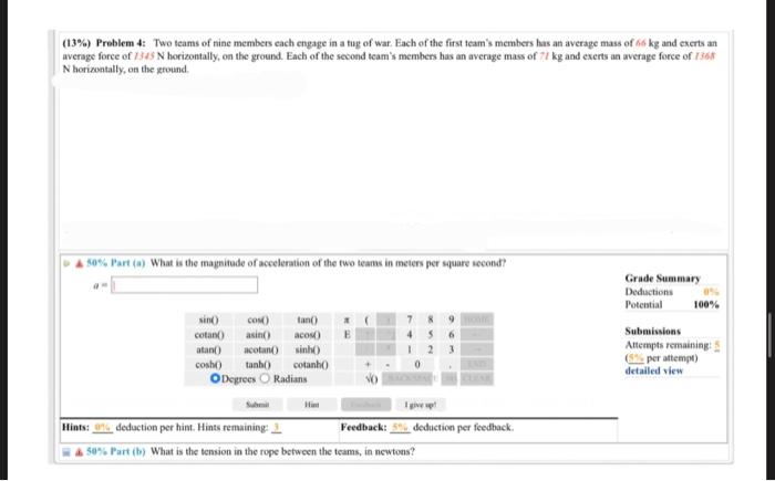 Solved (13\%) Problem 4: Twe teams of nine members cach | Chegg.com