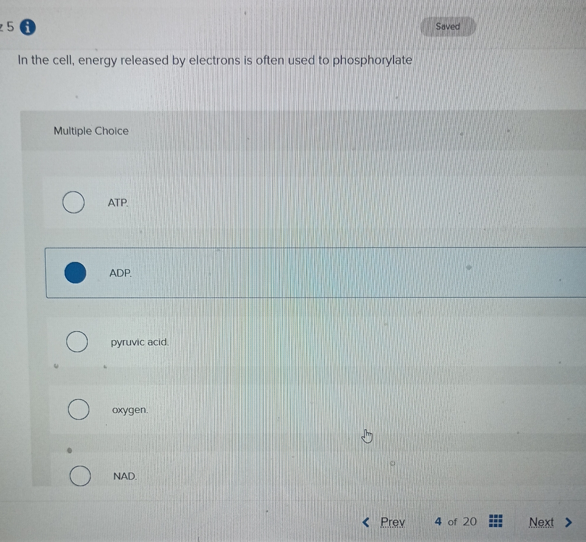 iIn the cell, energy released by electrons is often | Chegg.com
