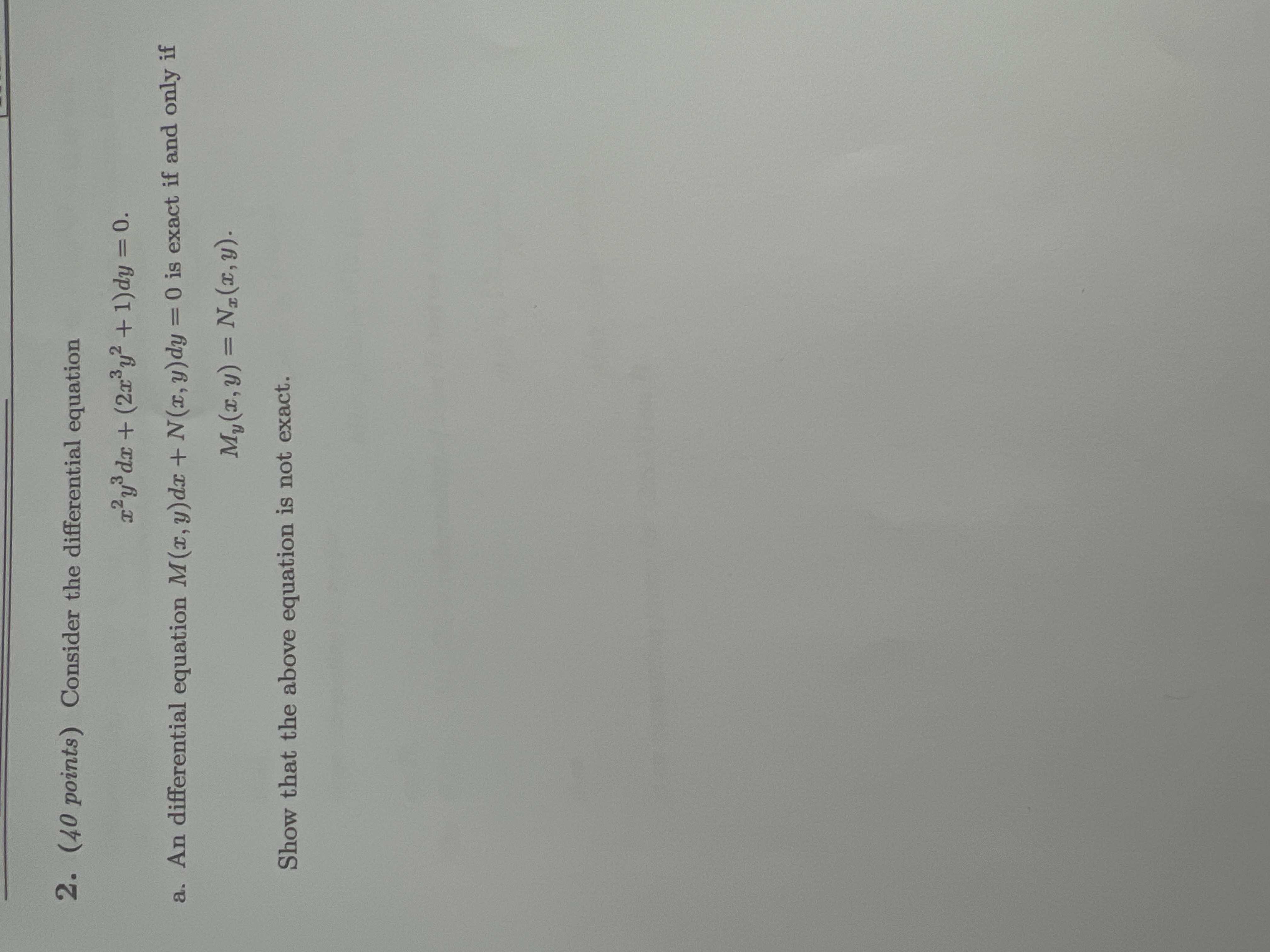 Solved Consider the differential | Chegg.com