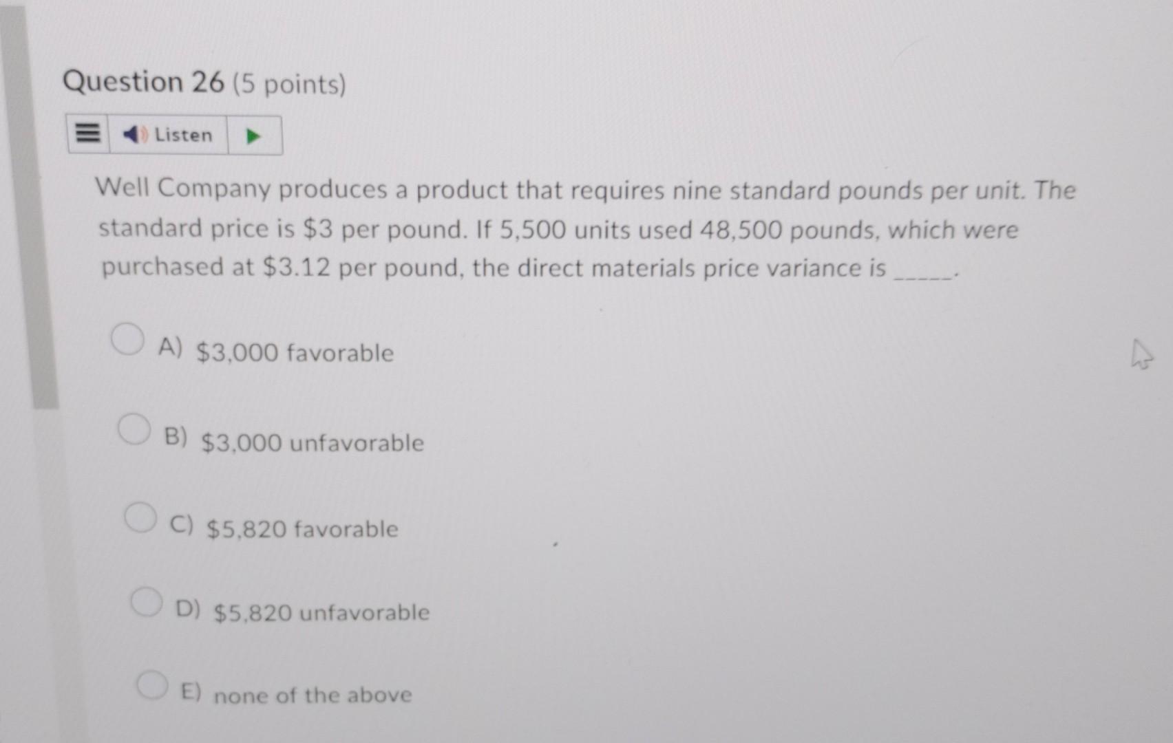 Solved Well Company produces a product that requires nine | Chegg.com