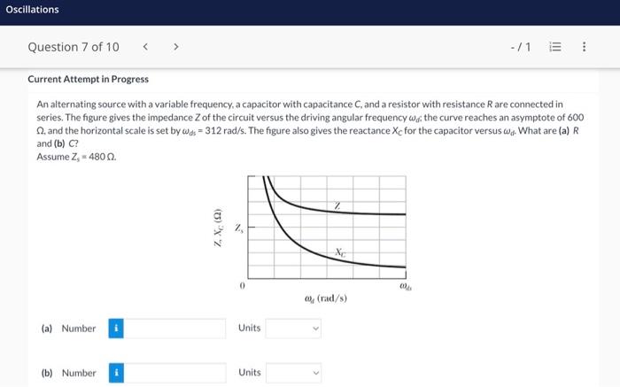 Solved An Alternating Source With A Variable Frequency A 5301