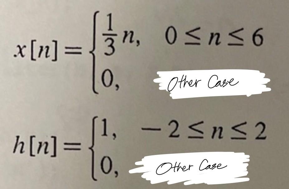 Solved Solve using Matlab. Plot x[n], h[n], and y[n] for | Chegg.com