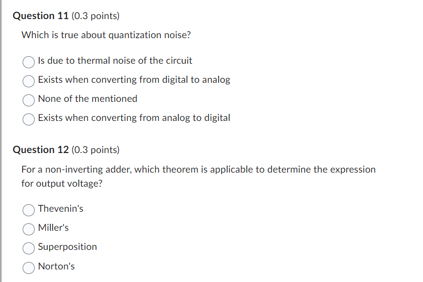 Solved Which is true about quantization noise? Is due to | Chegg.com