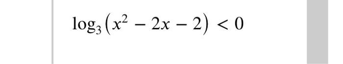 Solved log3(x2−2x−2)
