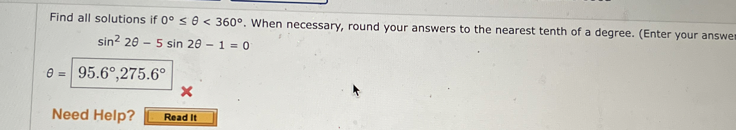 Solved Find all solutions if 0°≤θ