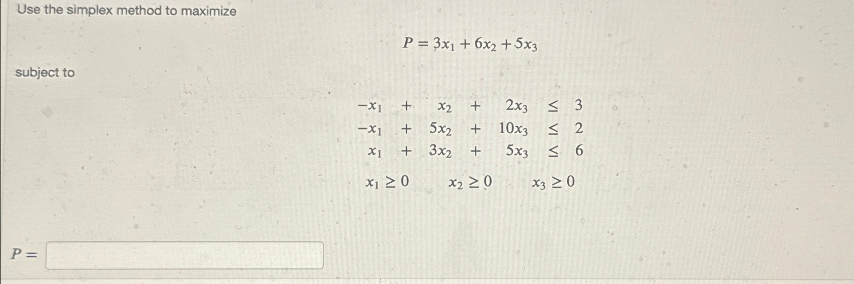 Use the simplex method to | Chegg.com