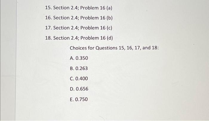 15. Section 2.4; Problem 16 (a) 16. Section 2.4; | Chegg.com
