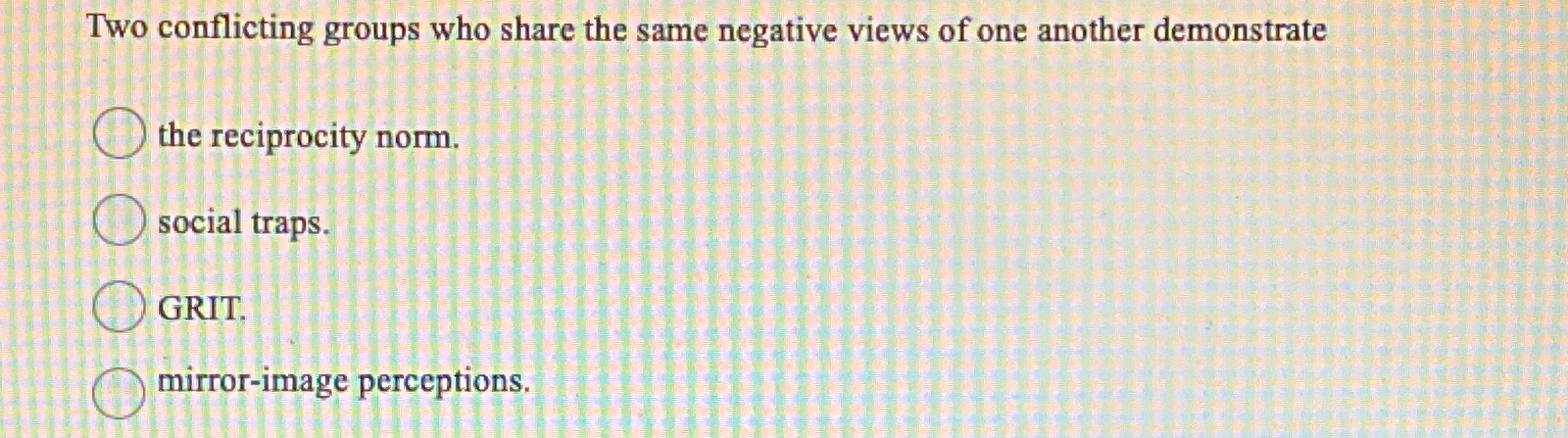 Solved Two conflicting groups who share the same negative | Chegg.com
