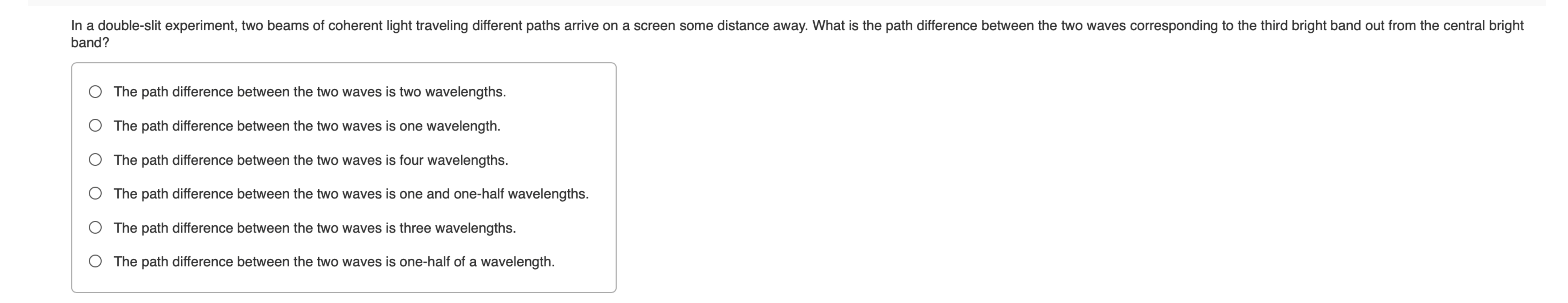 Solved band?The path difference between the two waves is two | Chegg.com