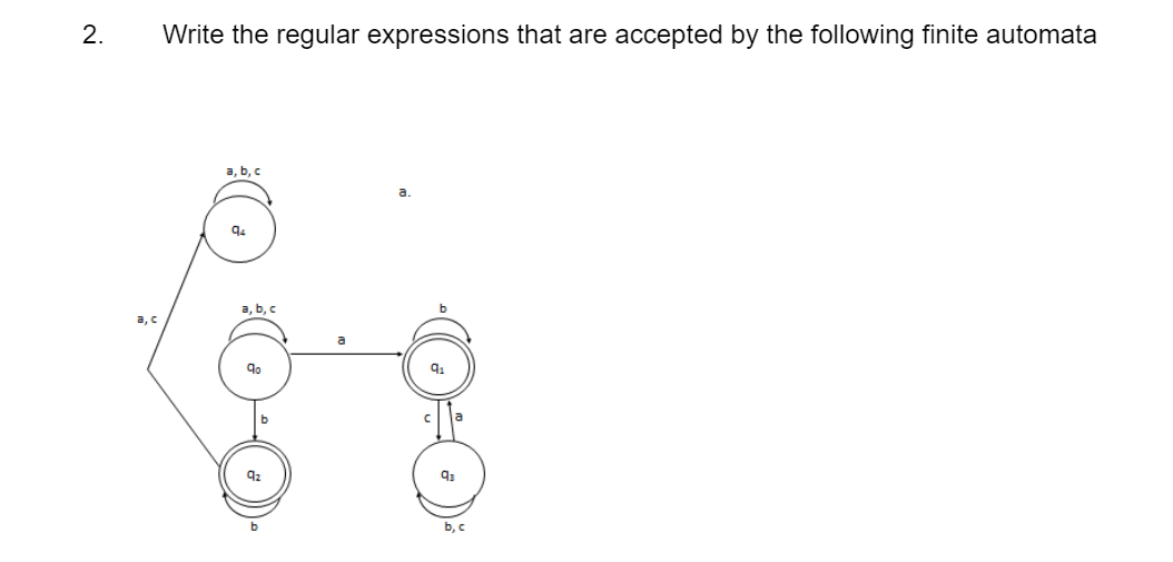 Solved Write the regular expressions that are accepted by | Chegg.com