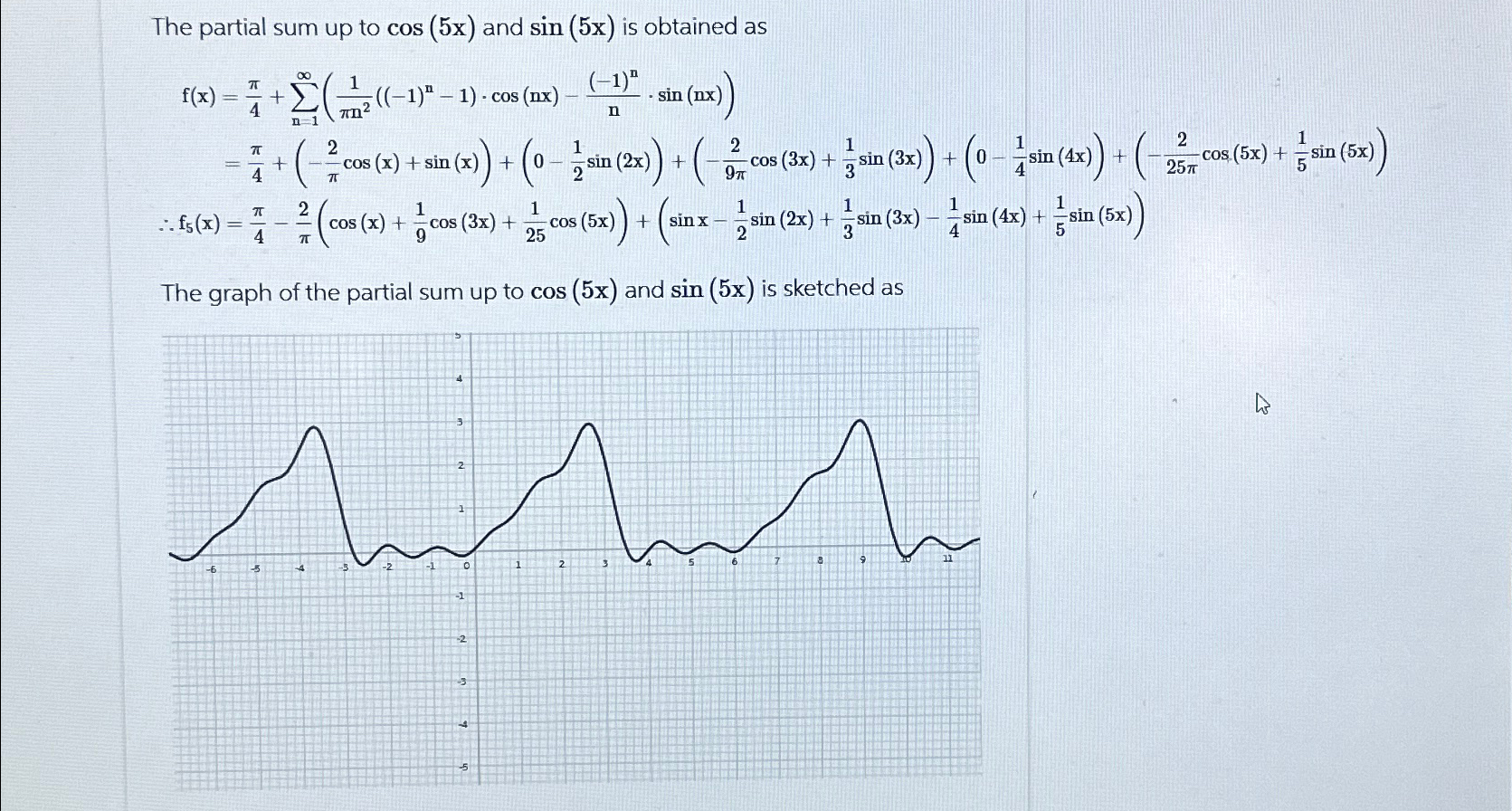 Solved Please give me matlab code to graph the partial sum | Chegg.com
