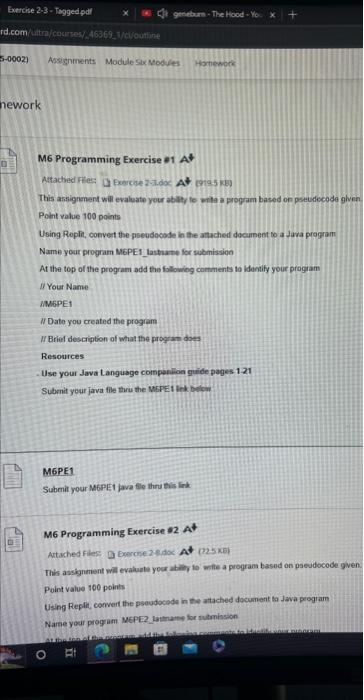 M6 Programming Exercise 81 At This arsigrenent witi | Chegg.com