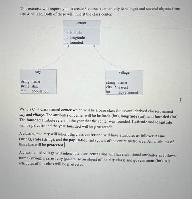 Solved This exercise will require you to create 3 classes | Chegg.com