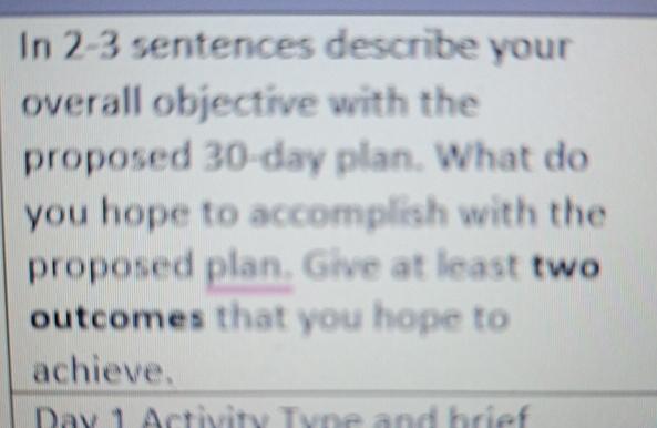 Solved In 2-3 ﻿sentences describe your overall objective | Chegg.com