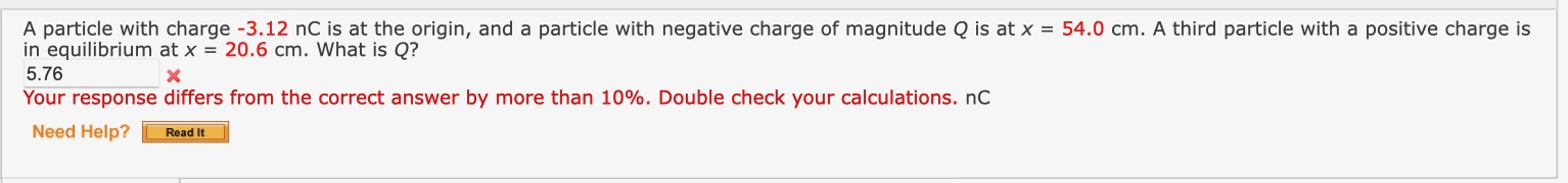 Solved A particle with charge -3.12nC ﻿is at the origin, and | Chegg.com