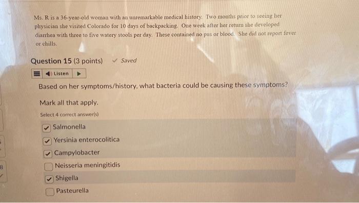 Solved Ms. R is a 36-year-old woman with an unremarkable | Chegg.com