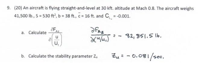 Solved (20) An aircraft is flying straight-and-level at | Chegg.com