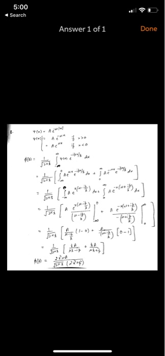 Solved V(x) = Ae-lel Calculate the wave function in momentum | Chegg.com