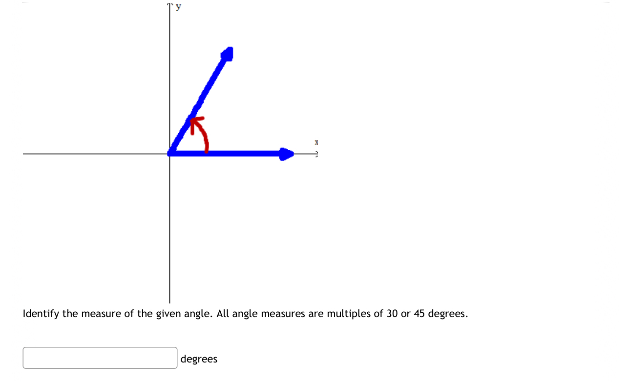 Solved Identify the measure of the given angle. All angle | Chegg.com