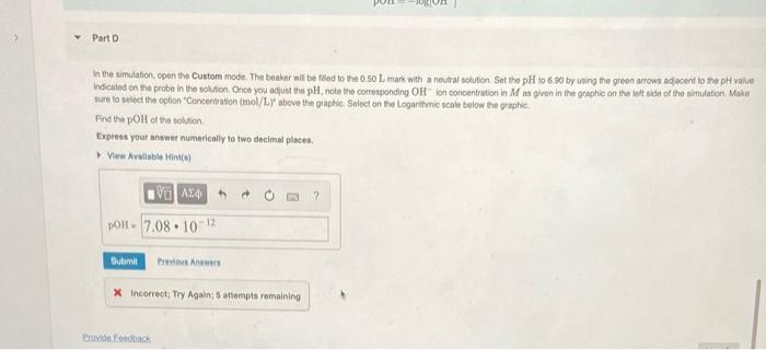 Solved In the simulation, open the Custom mode. The beaker | Chegg.com
