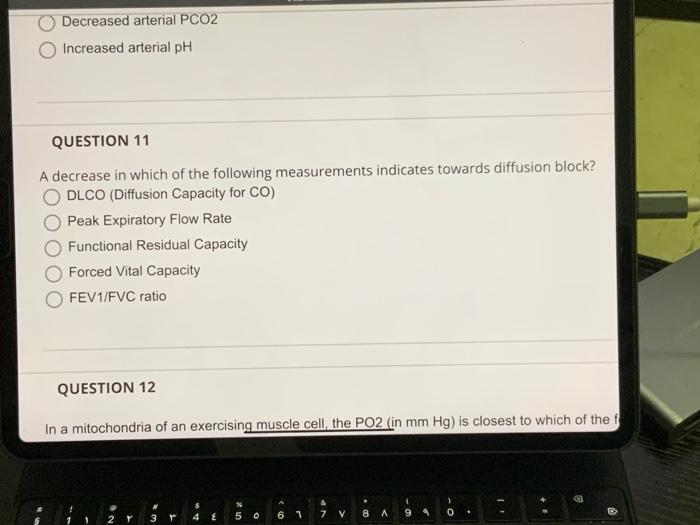 Solved Decreased arterial PCO2 Increased arterial pH | Chegg.com