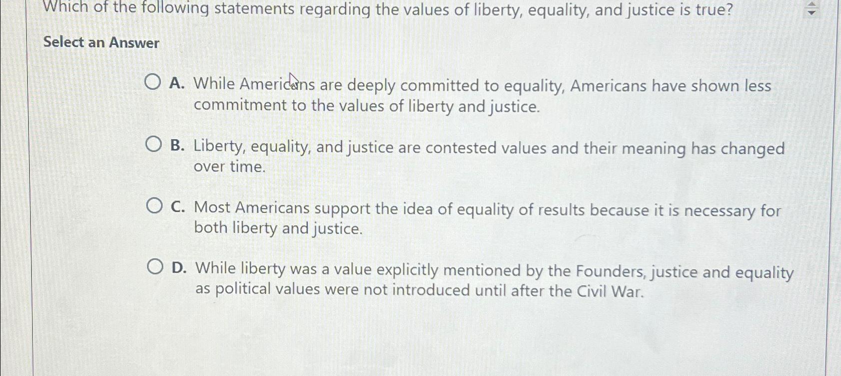 Solved Which of the following statements regarding the | Chegg.com