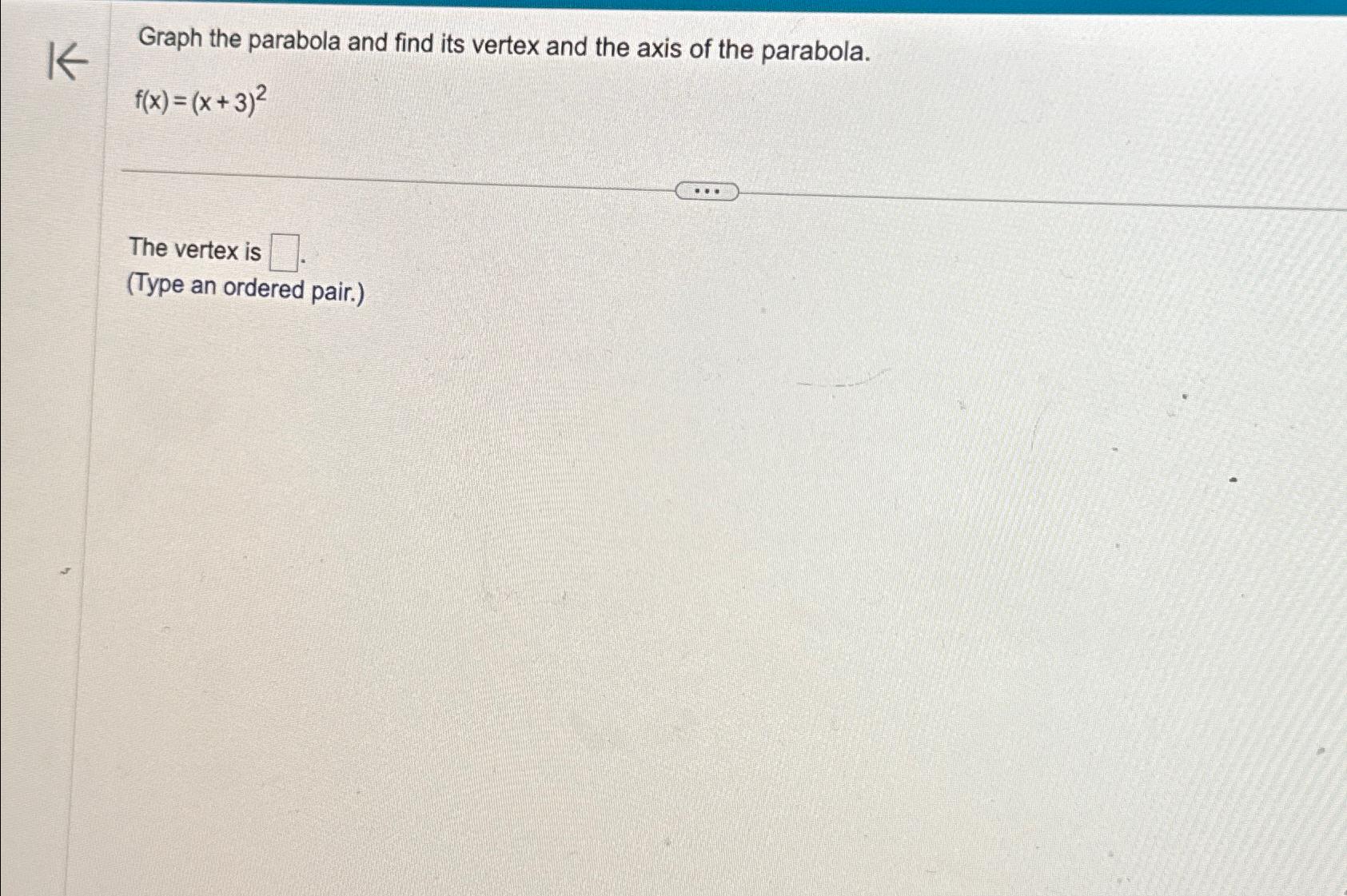 Solved Graph the parabola and find its vertex and the axis | Chegg.com