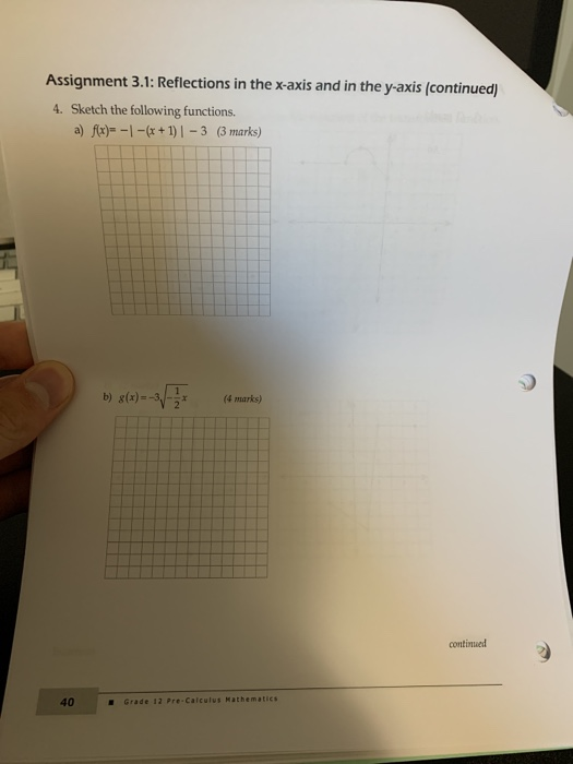 Solved Assignment 3.1: Reflections in the x-axis and in the | Chegg.com