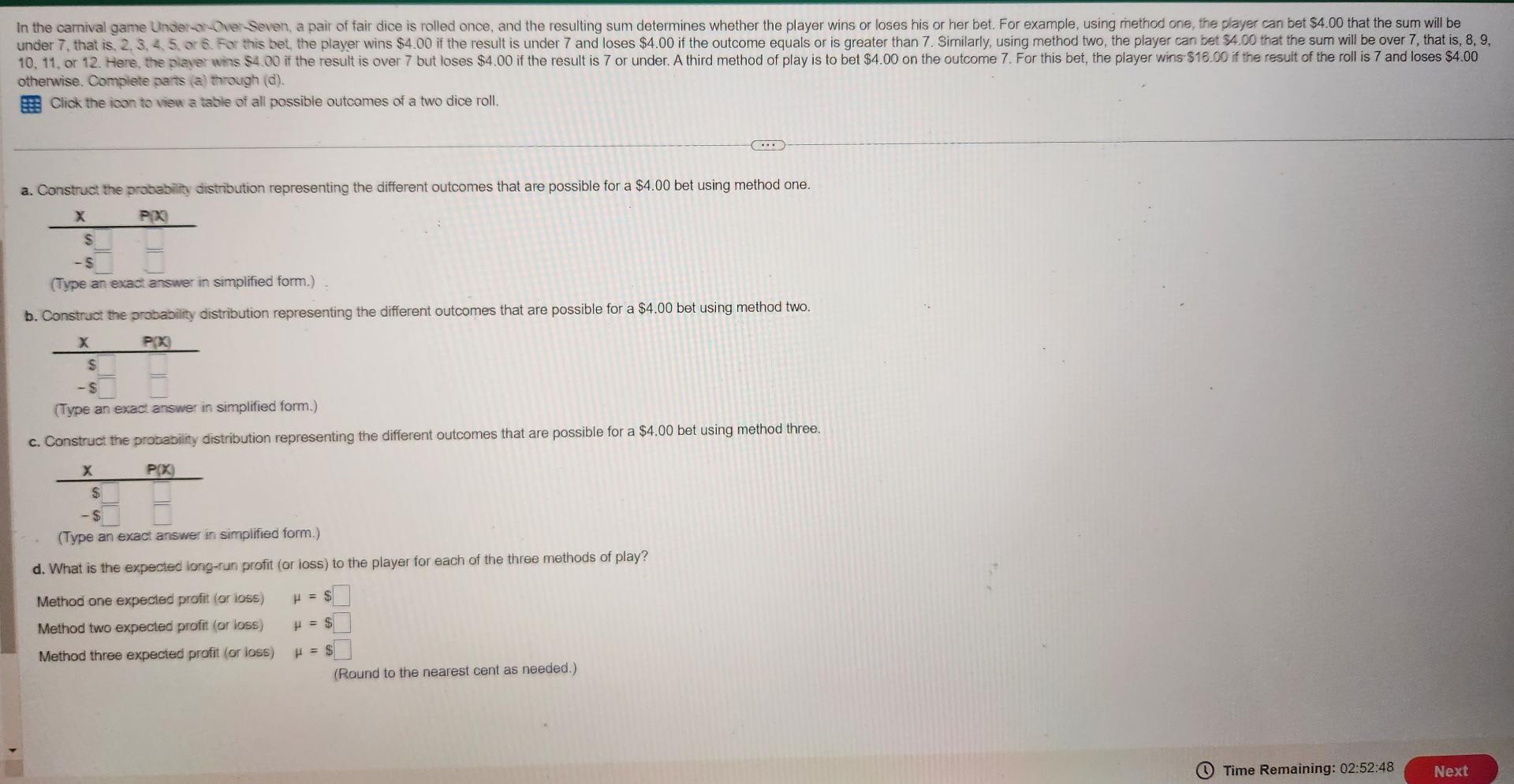 Solved otherwise. Complete parts (a) through (d). Click the | Chegg.com