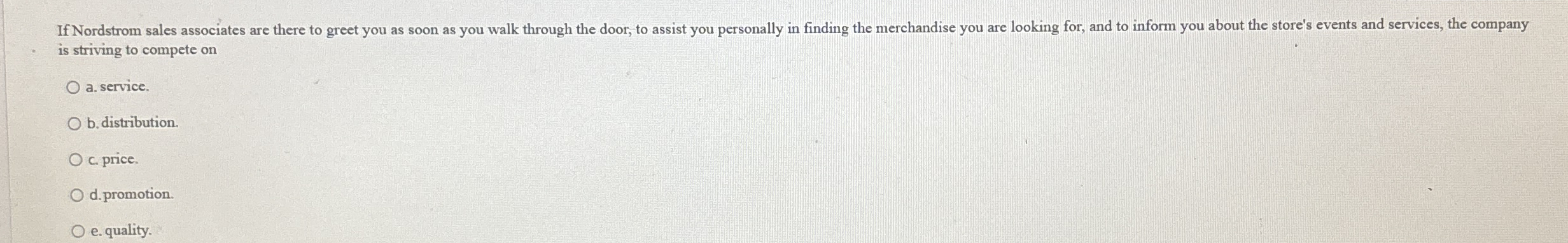 Solved is striving to compete ona. ﻿service.b. | Chegg.com