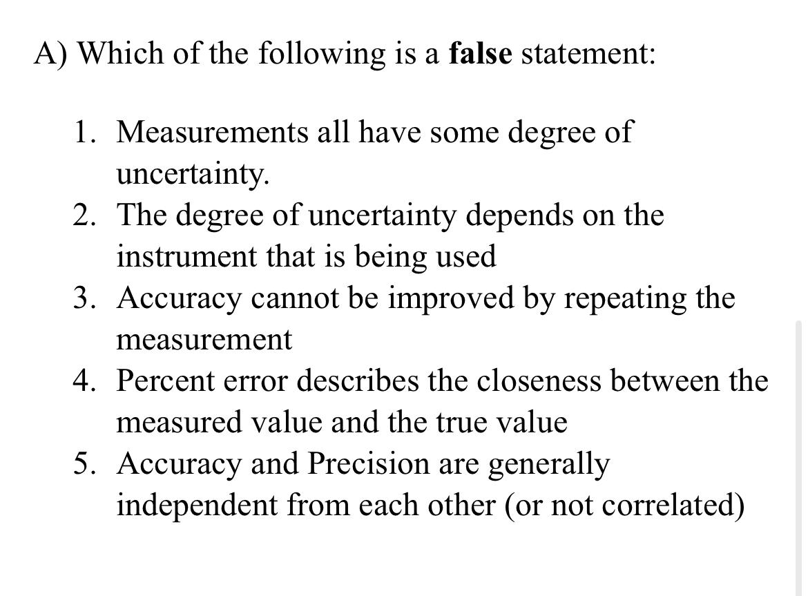Solved A) ﻿Which of the following is a false | Chegg.com