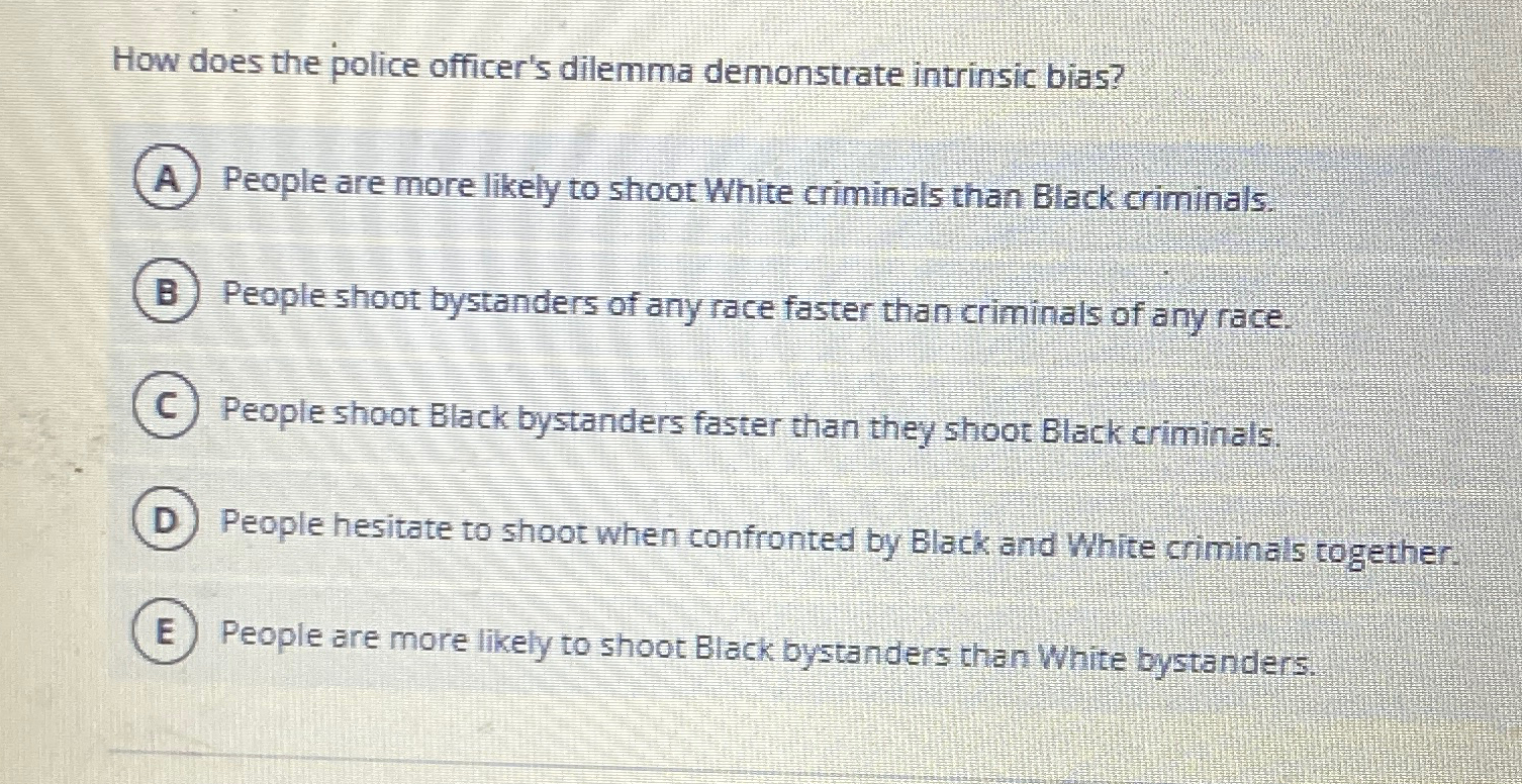Solved How does the police officer's dilemma demonstrate | Chegg.com Solved How does the police officer's dilemma demonstrate | Chegg.com