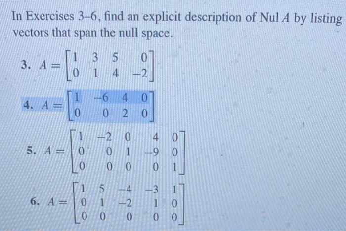 Solved In Exercises 3-6, find an explicit description of | Chegg.com